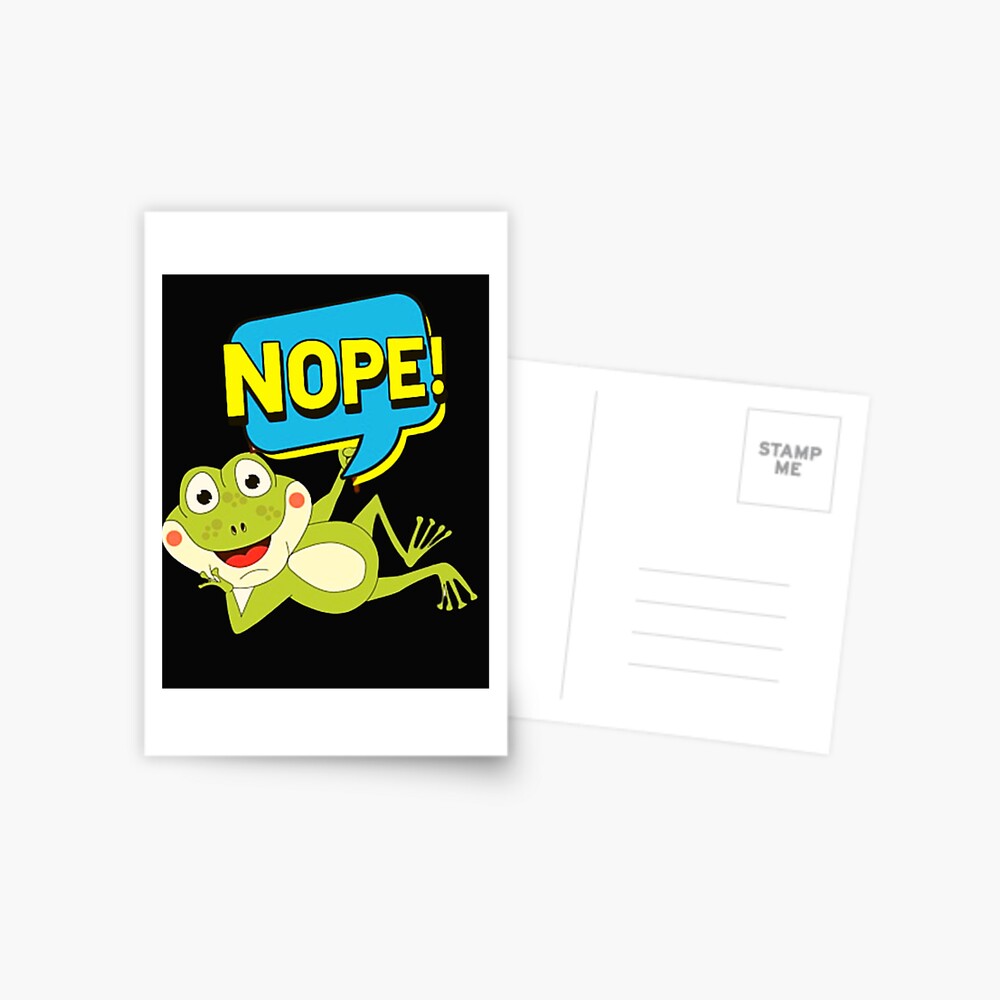 "nope cute frog, frog, cute, frogs, funny, toad, animal, green, kawaii ...