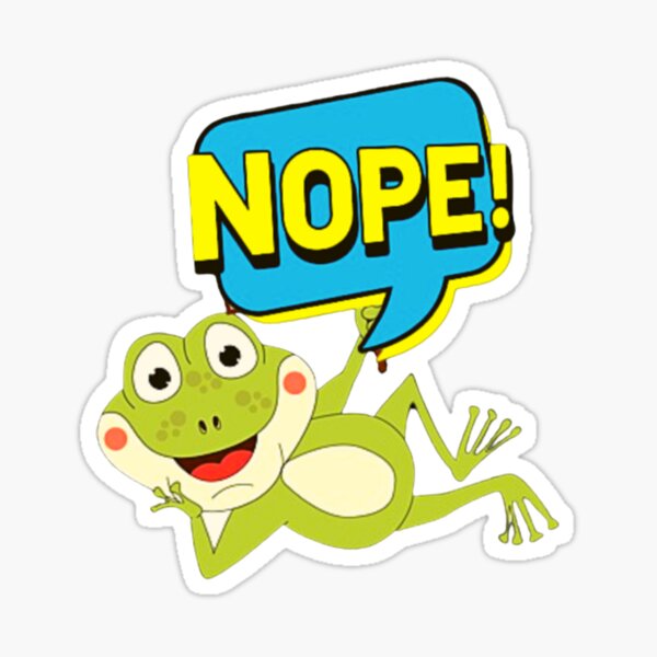 "nope cute frog, frog, cute, frogs, funny, toad, animal, green, kawaii ...