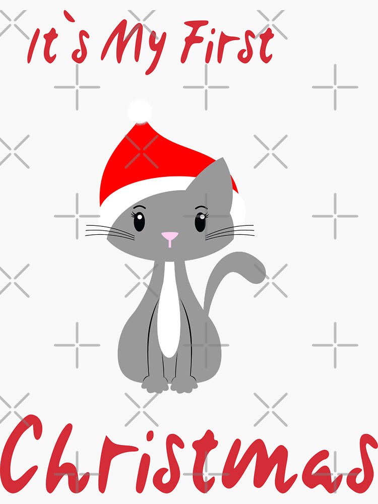 "Its My First Christmas" Sticker for Sale by CorneliusDesign | Redbubble