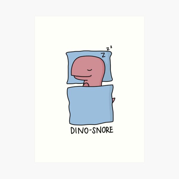 "'Dino-Snore' Illustration" Art Print by bloemsgallery | Redbubble