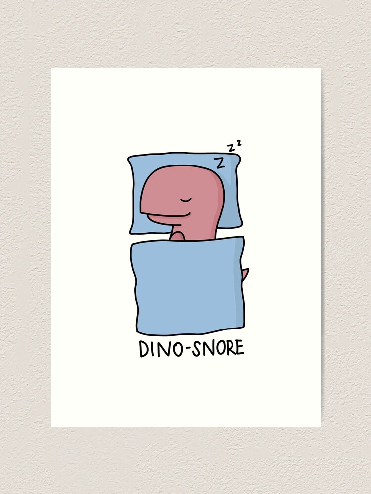 "'Dino-Snore' Illustration" Art Print by bloemsgallery | Redbubble
