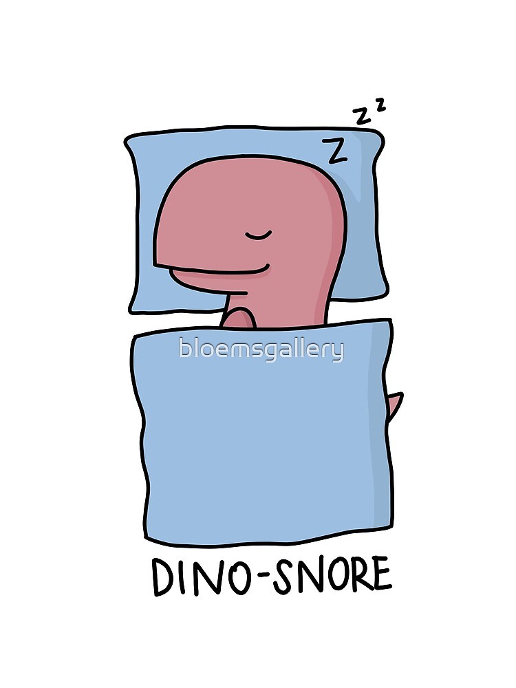 "'Dino-Snore' Illustration" Photographic Print by bloemsgallery | Redbubble