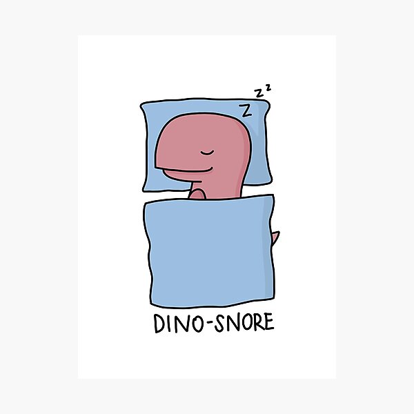 "'Dino-Snore' Illustration" Photographic Print by bloemsgallery | Redbubble