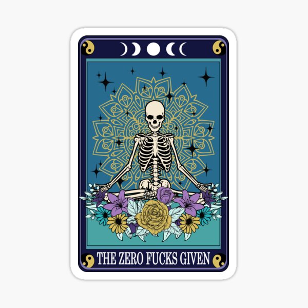 "The zero fucks given" Sticker for Sale by pnkpopcorn | Redbubble