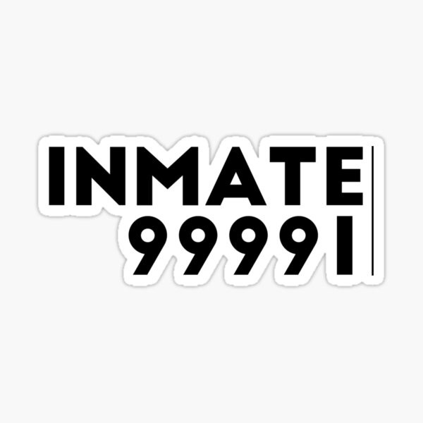 "Inmate number 99991 halloween custome fourteen" Sticker for Sale by ...