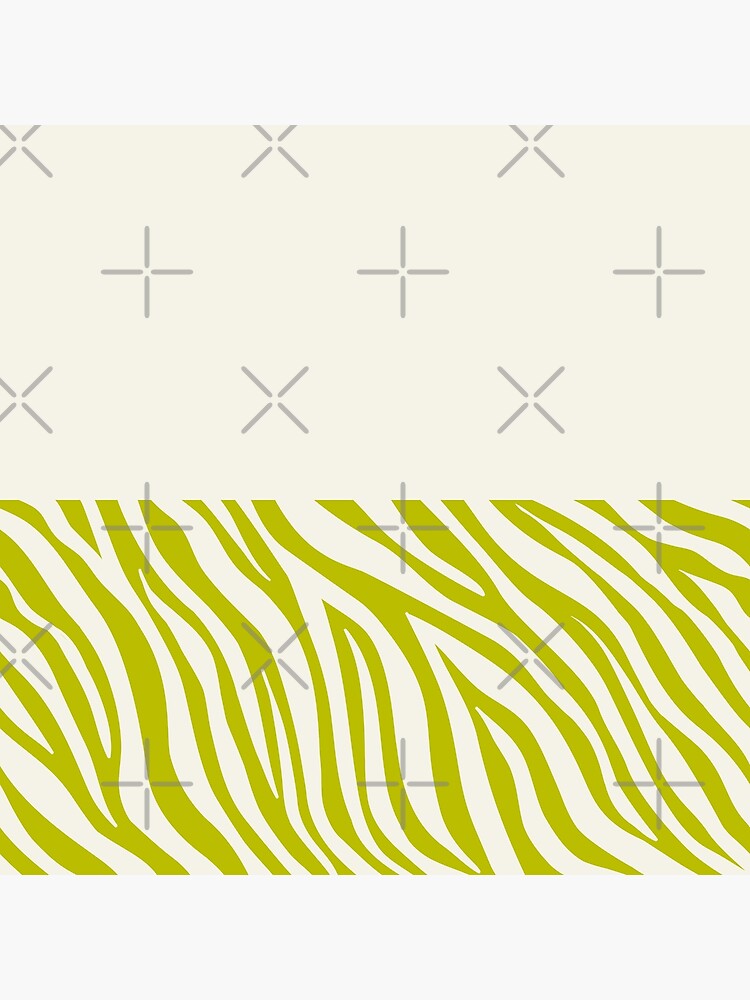 "White Horizontal Split and Pear Lime Green Zebra Print " Poster for ...