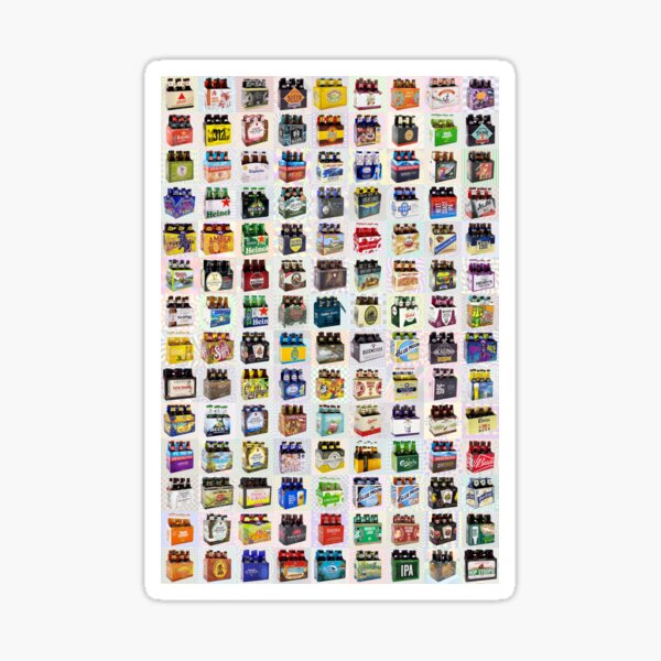 "6-Pack" Sticker for Sale by Montage-Madness | Redbubble