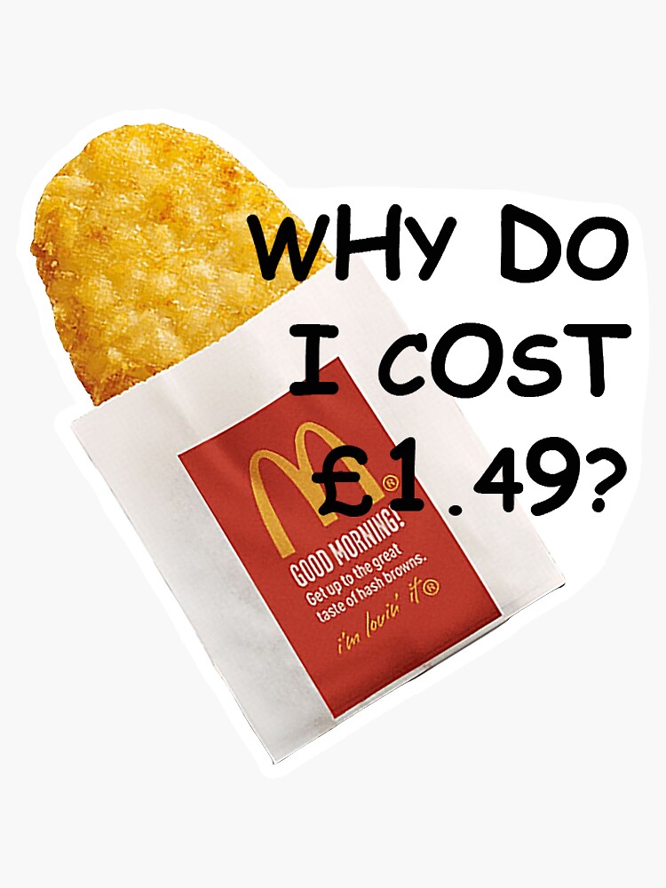 "McDonalds Hash Brown" Sticker for Sale by Wolfytheslayer | Redbubble