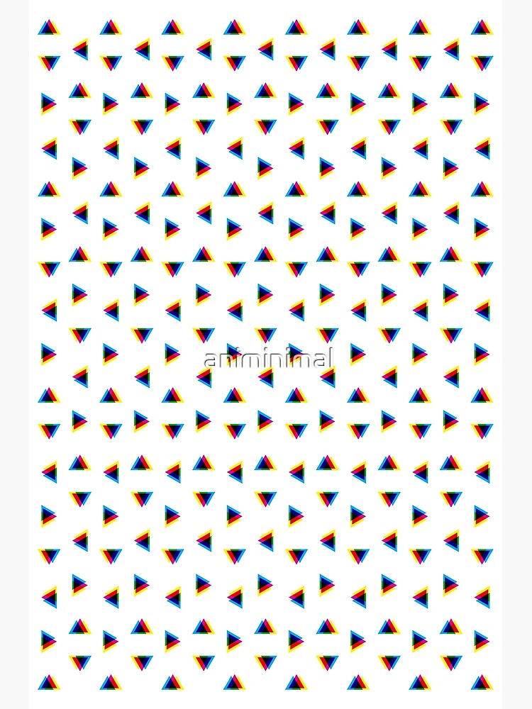 "CMYK triangles 2 (white)" Poster by animinimal | Redbubble