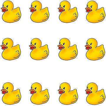 "Rubber duck yellow kid toy cute funny tiny duckies stickers pack ...