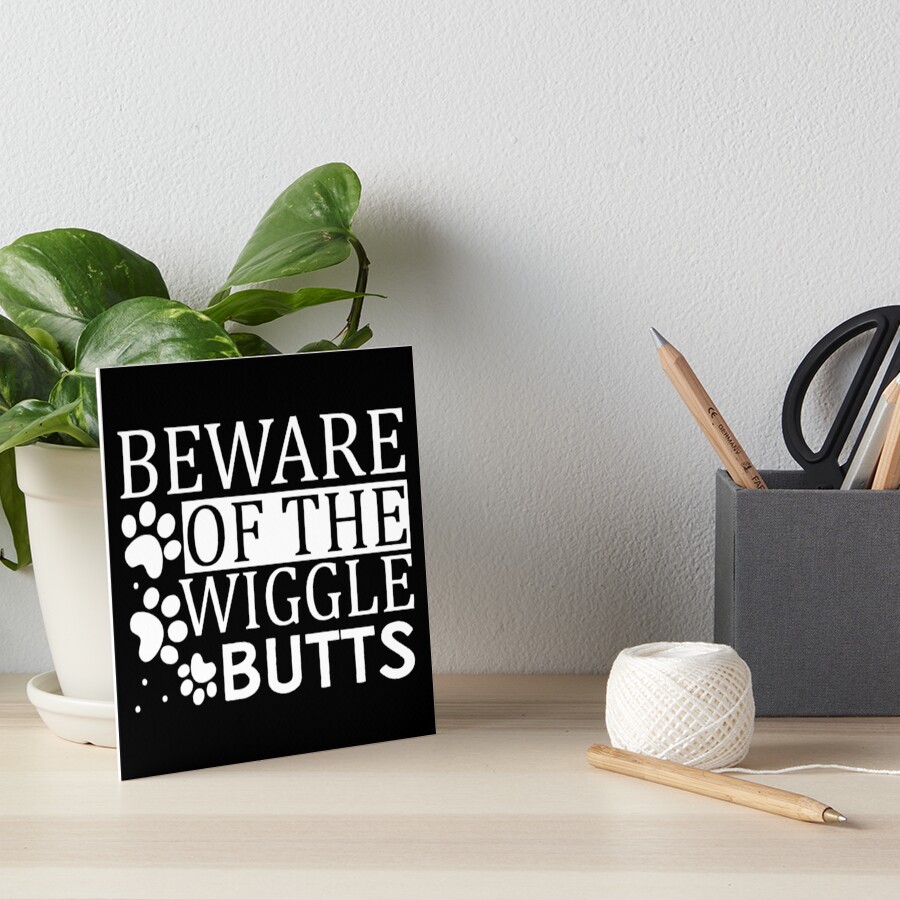 "Beware of the wiggle butts" Pillow for Sale by pnkpopcorn | Redbubble