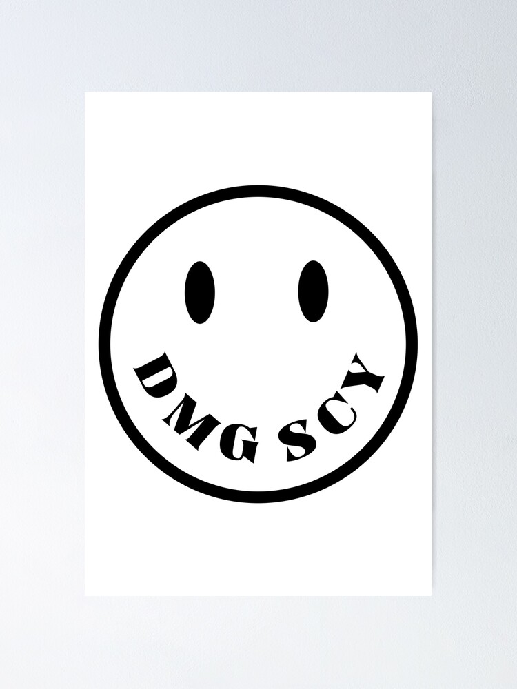 "Damaged Society Merch Smiley Logo" Poster for Sale by RedhirZo | Redbubble