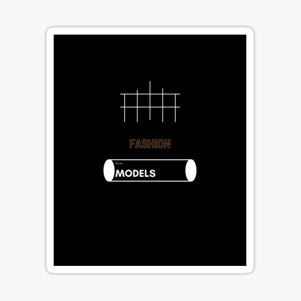 "new fashion model 2023" Sticker for Sale by GoldenModels | Redbubble