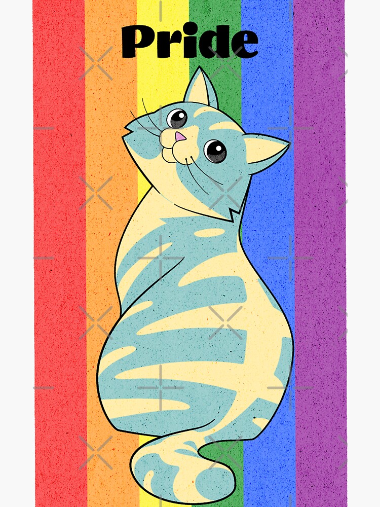 "pride cat" Sticker for Sale by Laragon11 | Redbubble