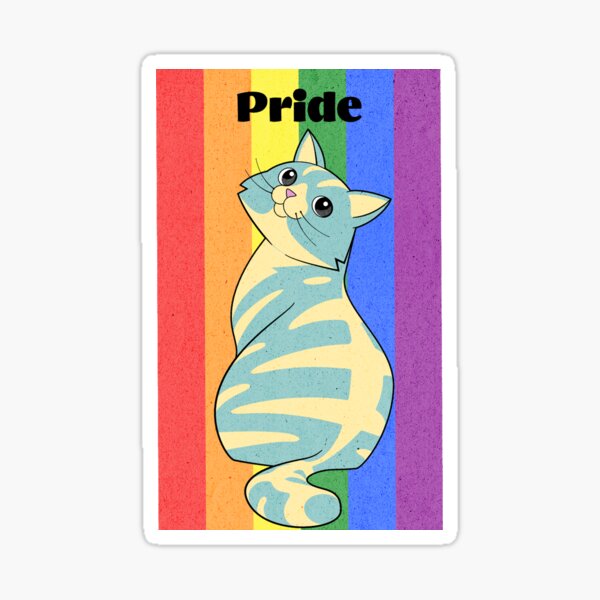 "pride cat" Sticker for Sale by Laragon11 | Redbubble