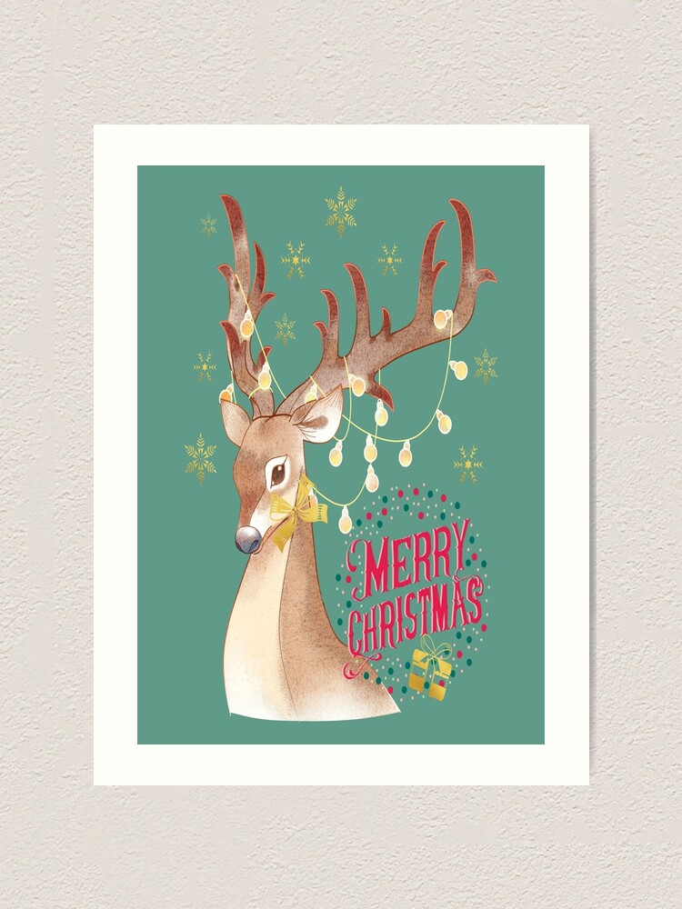 "Santa's Magic Reindeer, Illustration of beautiful reindeer with ...