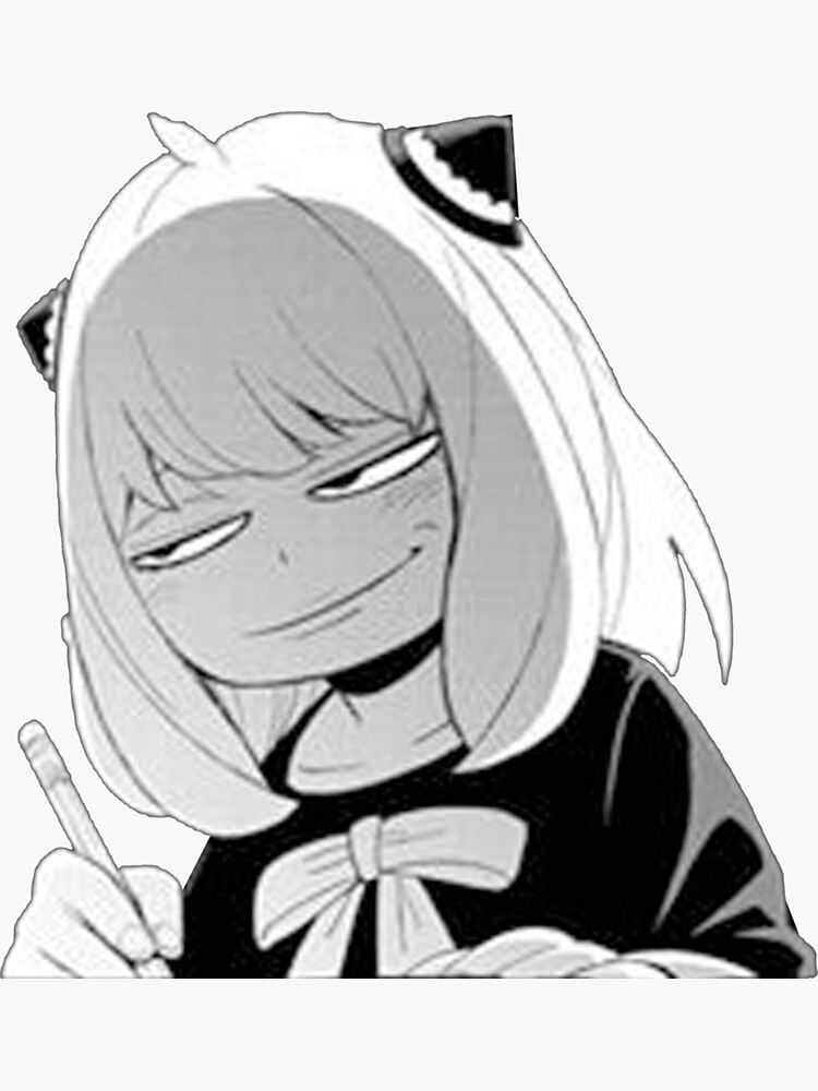 "Anya Evil Smile" Sticker for Sale by abdort | Redbubble