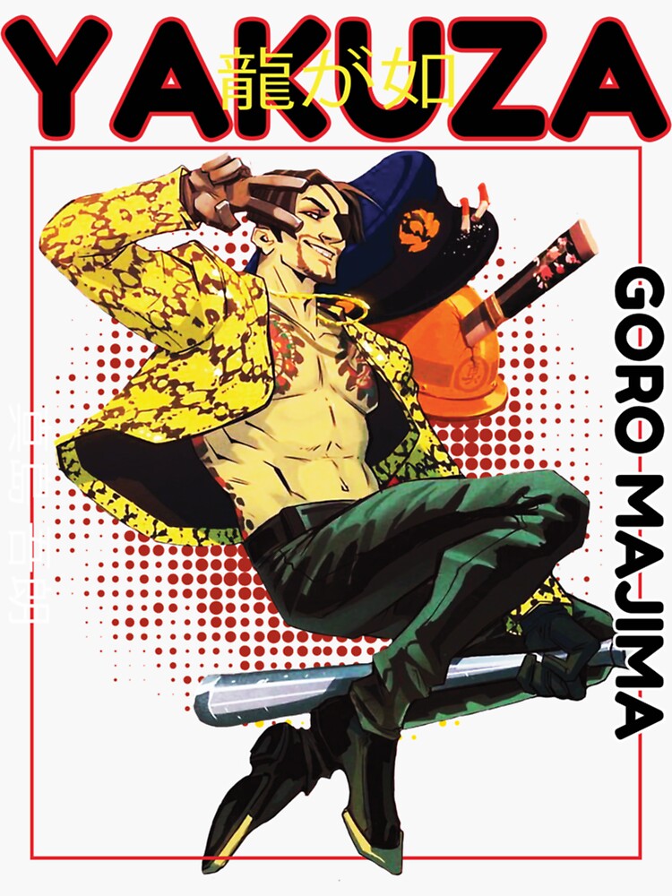 " Goro majima Yakuza" Sticker for Sale by SagGason | Redbubble