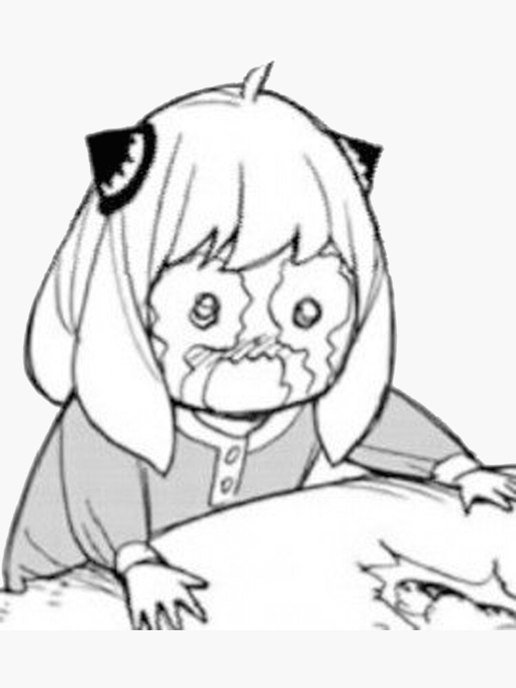 "Anya Crying" Sticker for Sale by abdort | Redbubble