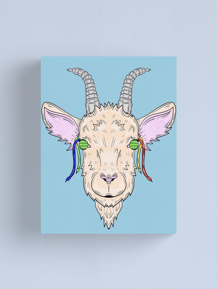 "Goats That Are Also Computer But Also Goats with background color ...