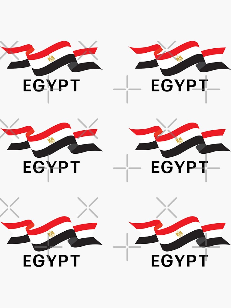 "Egyptian Flag Ribbon Design Pack" Sticker for Sale by EgyptConnection ...