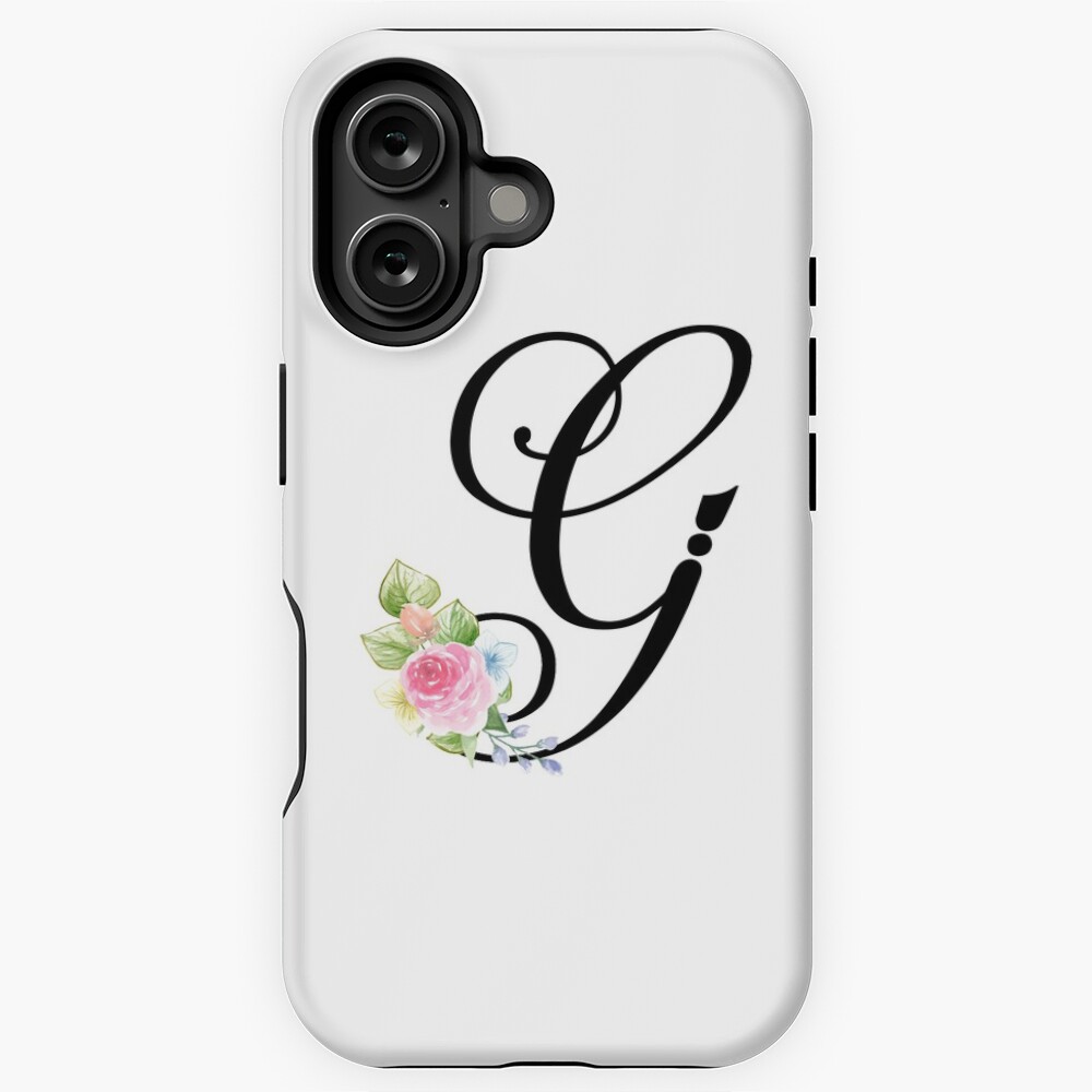 "Floral Monogram Fancy Script Letter G" Sticker for Sale by Grafixmom ...