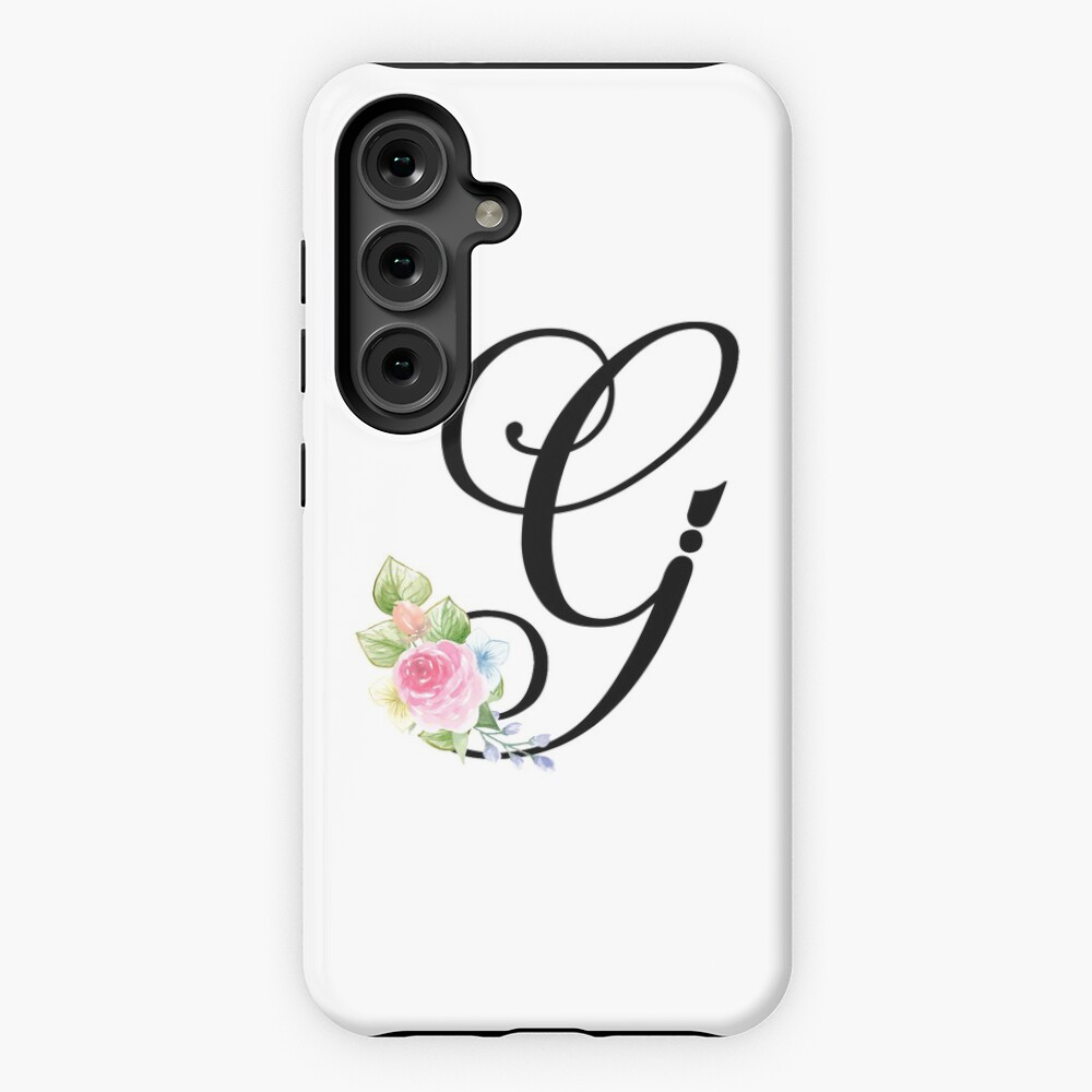 "Floral Monogram Fancy Script Letter G" Sticker for Sale by Grafixmom ...