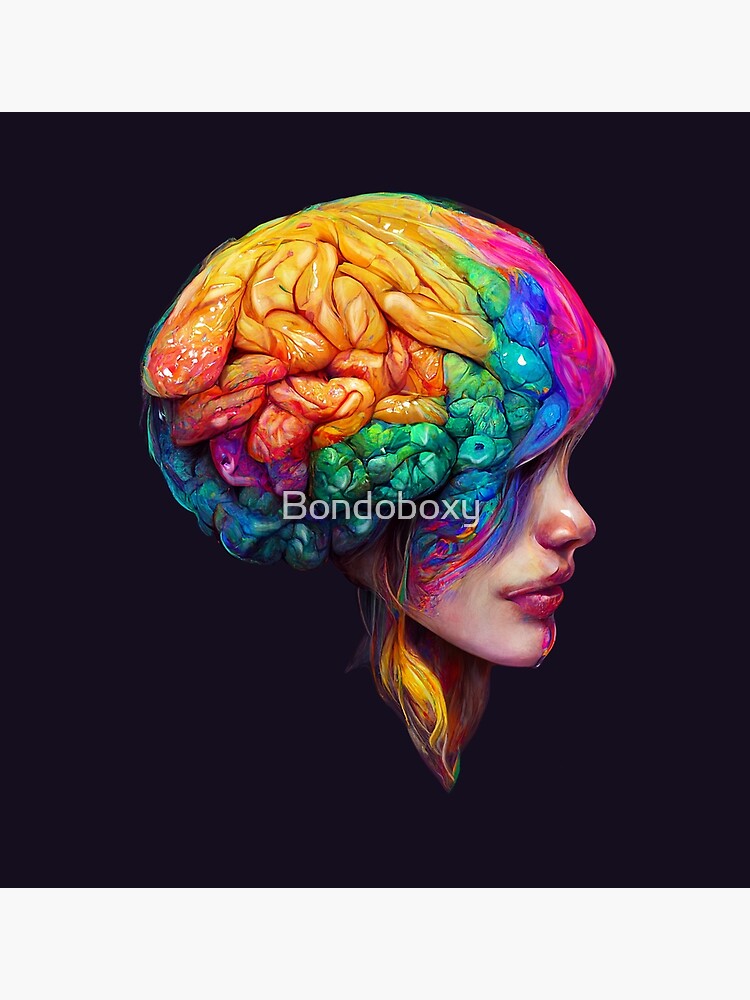 "Creative Colourful Human Brain" Poster for Sale by Bondoboxy | Redbubble