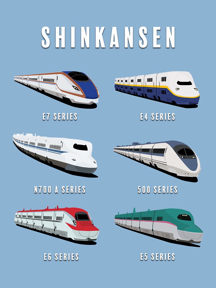 "Japanese Shinkansen Bullet Trains Artwork " Kids T-Shirt for Sale by ...