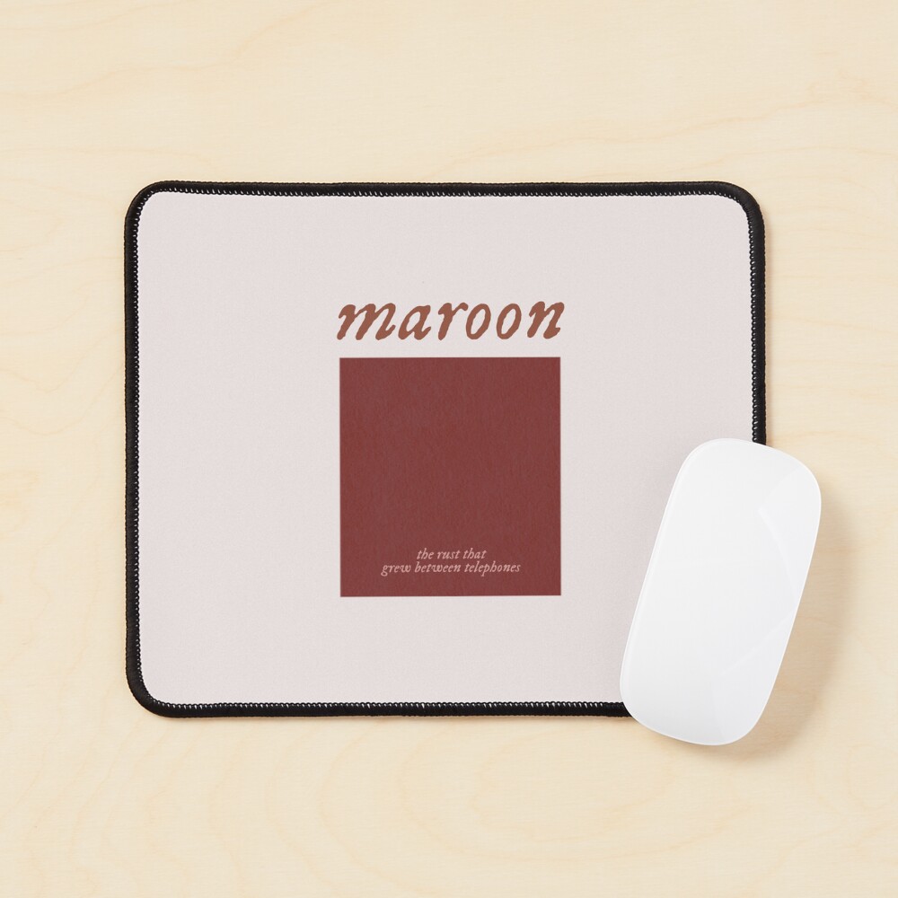 "maroon lyric color palette / graphic design" Sticker for Sale by ...
