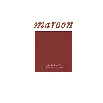 "maroon lyric color palette / graphic design" Sticker for Sale by ...