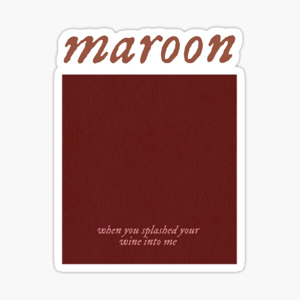 "maroon lyric color palette / graphic design" Sticker for Sale by ...