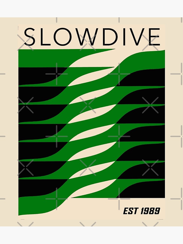"Slowdive - minimalist swirl poster Est. 1989, vintage indie rock ...