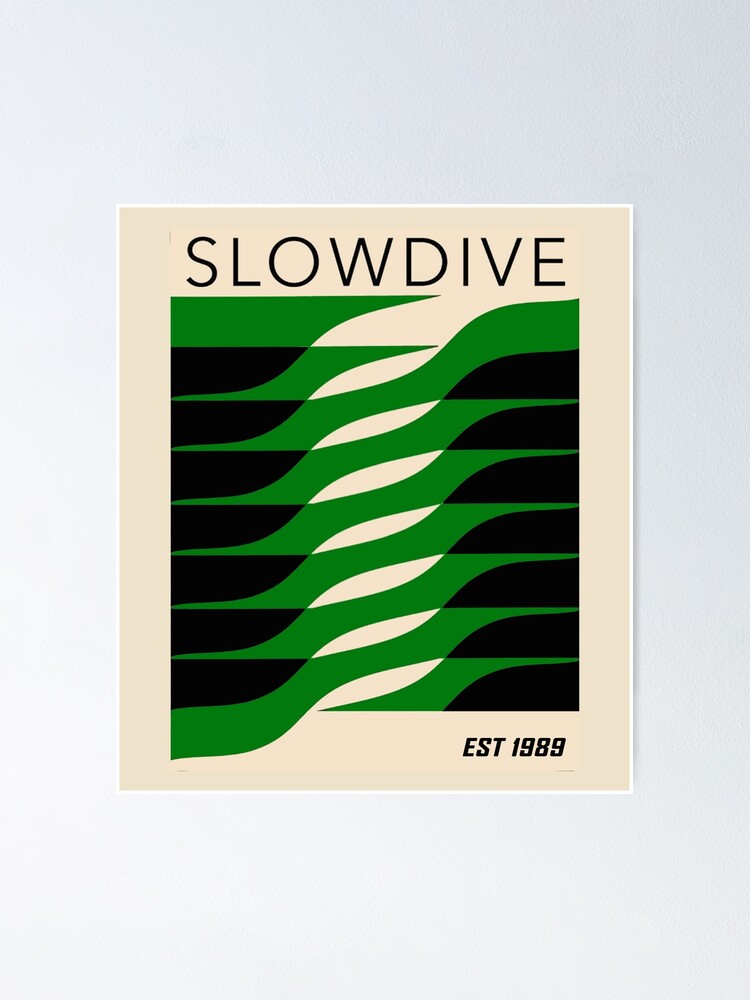"Slowdive - minimalist swirl poster Est. 1989, vintage indie rock ...