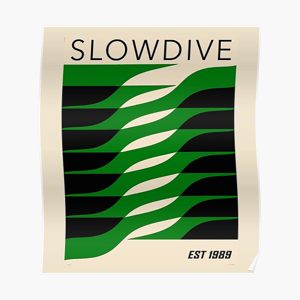 "Slowdive - minimalist swirl poster Est. 1989, vintage indie rock ...