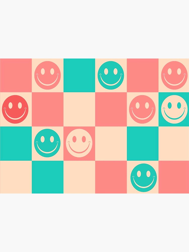 "Retro Smiley Check" Poster for Sale by Jaernanime | Redbubble