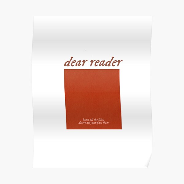 "dear reader lyric color palette / graphic design" Poster for Sale by viviennesworld | Redbubble