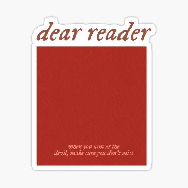 "dear reader lyric color palette / graphic design" Sticker for Sale by ...