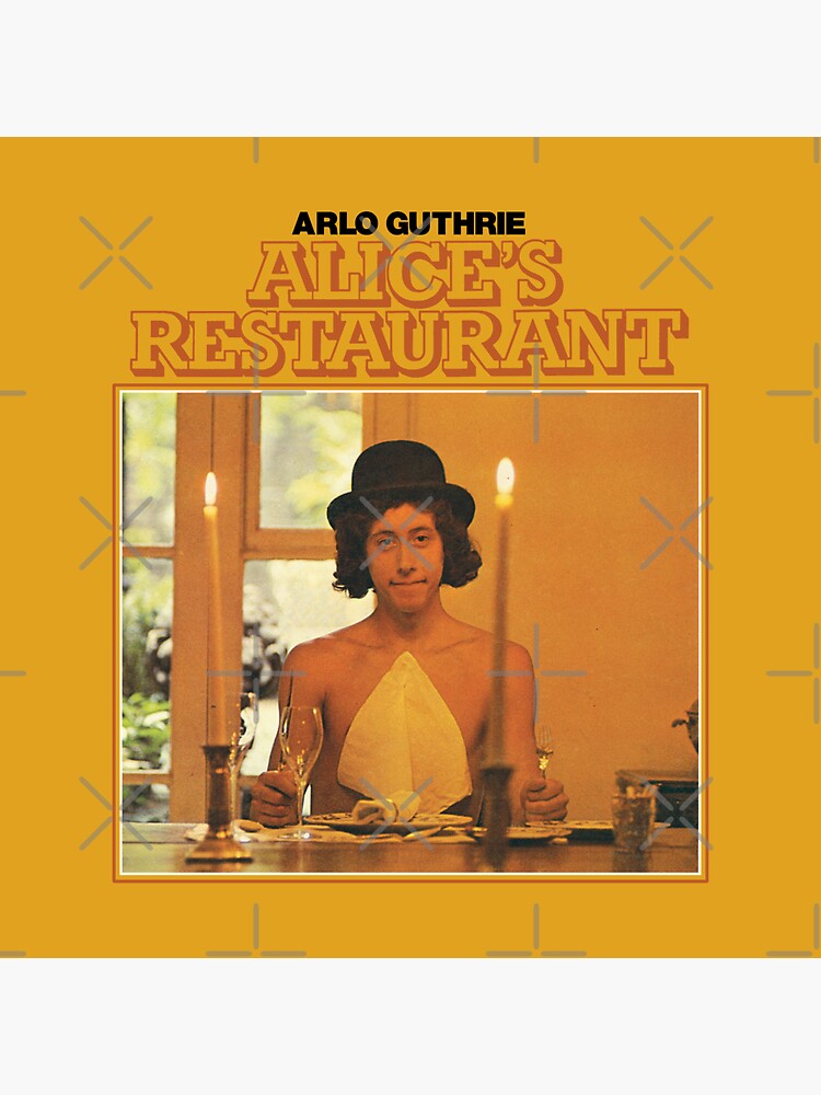 "Arlo Guthrie: Alice's Restaurant" Sticker for Sale by Pop-Pop-P-Pow ...