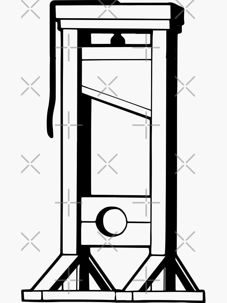 "Guillotine" Sticker for Sale by Shop-de-Florian | Redbubble