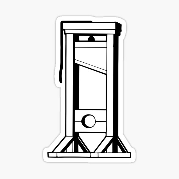 "Guillotine" Sticker for Sale by Shop-de-Florian | Redbubble