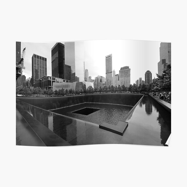 "North Tower Memorial Pool" Poster by woodeye518 | Redbubble