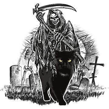 "Halloween grim reaper cat" Zipper Pouchundefined by adamsassime ...
