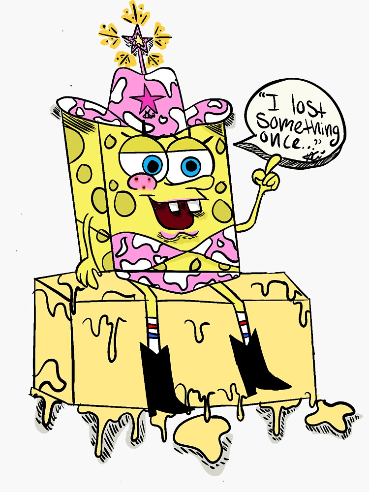 "SpongeBob on butter" Sticker for Sale by Aali2142 | Redbubble