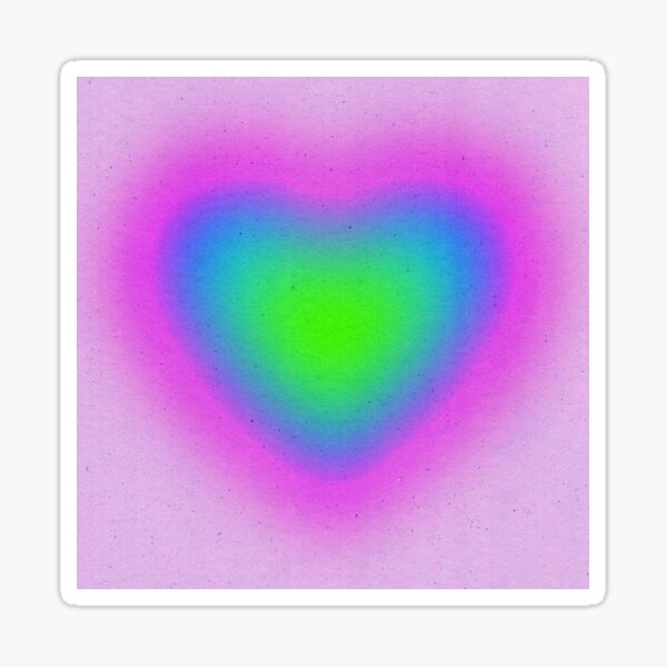 "Y2K Pink Bubble Gum, Blue, And Lime Heart" Sticker for Sale by DEC02 ...