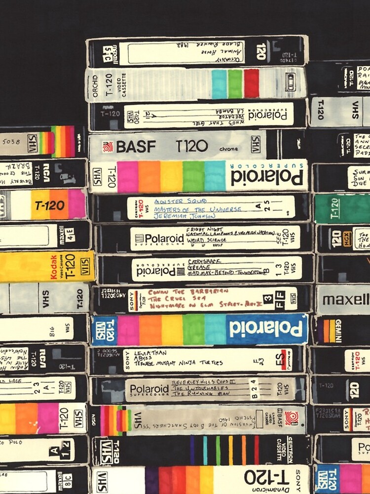 "VHS Stack" iPhone Case for Sale by hbthornton | Redbubble