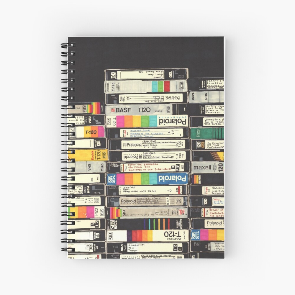 "VHS Stack" Spiral Notebook for Sale by hbthornton | Redbubble