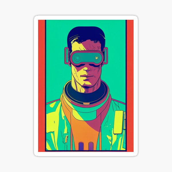"Pop Art Cyborg" Sticker for Sale by NameRefersToMe | Redbubble
