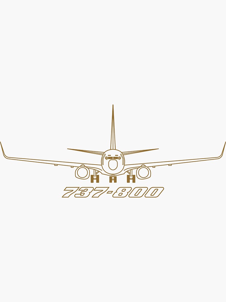 "Boeing 737-800 " Sticker for Sale by gurugafa | Redbubble