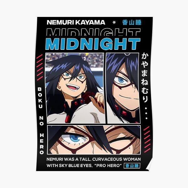 "Nemuri Kayama - My Hero Academia, moonlight bnha" Poster for Sale by ...